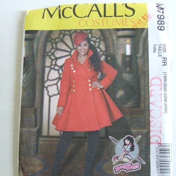 McCall's | Office | Mccalls Cosplay Sewing Pattern Plus Size Coat ...